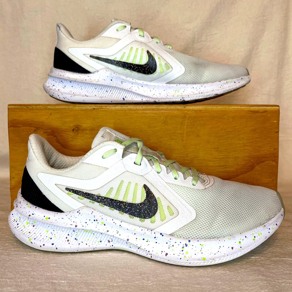 Nike Down Shifter 10se Sneaker White/Neon Green Runni… - Gem